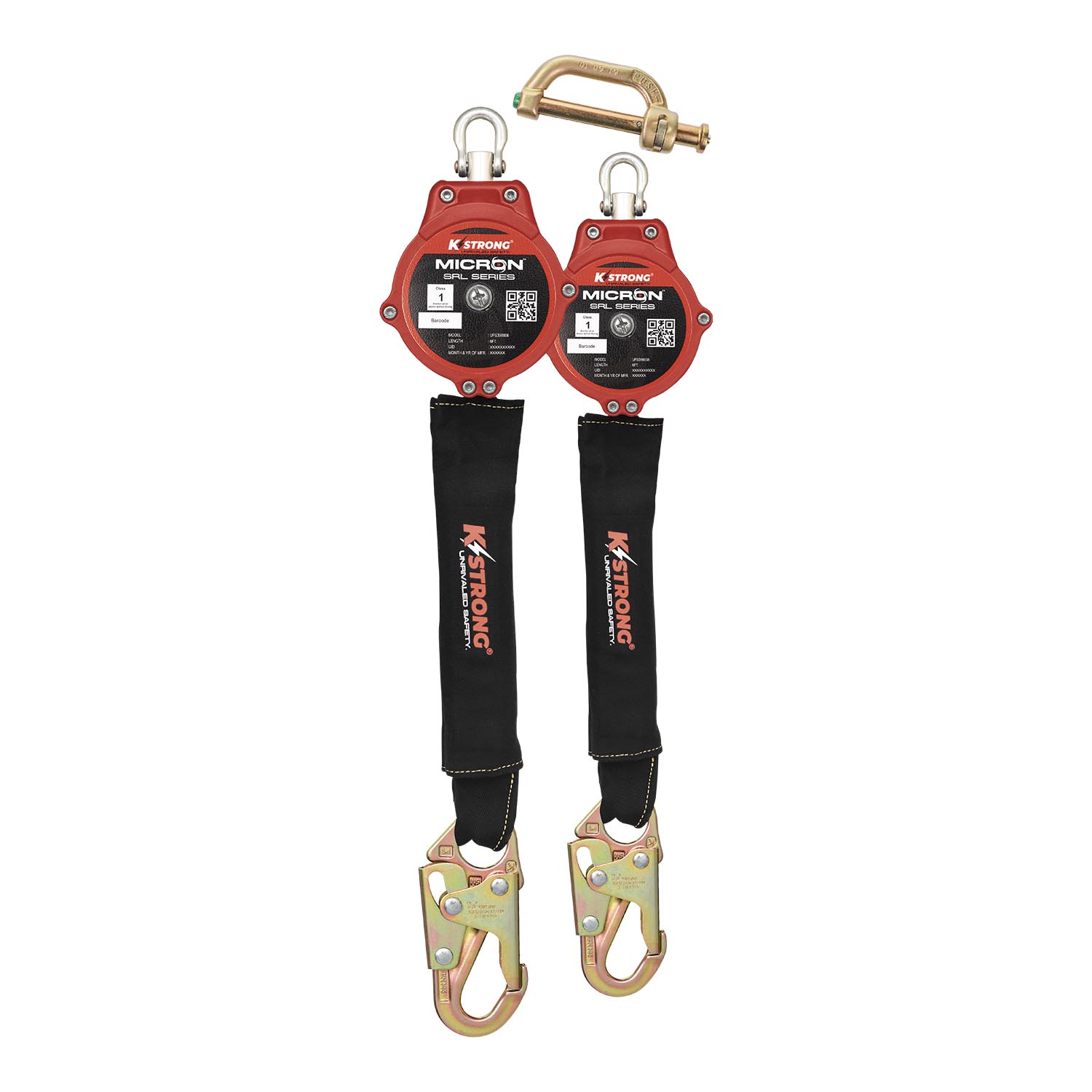 KStrong® Micron™ Dual 6 ft. Arc Flash Rated SRL-P with Steel Snap Hook ...